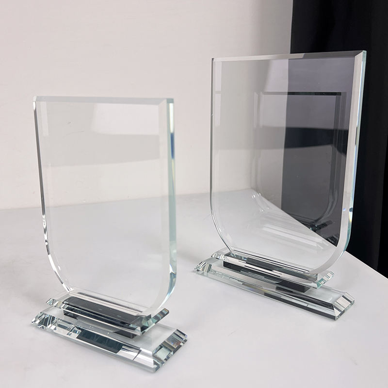 Custom K9 Crystal Shield Award with Faceted Base - Premium Corporate ...