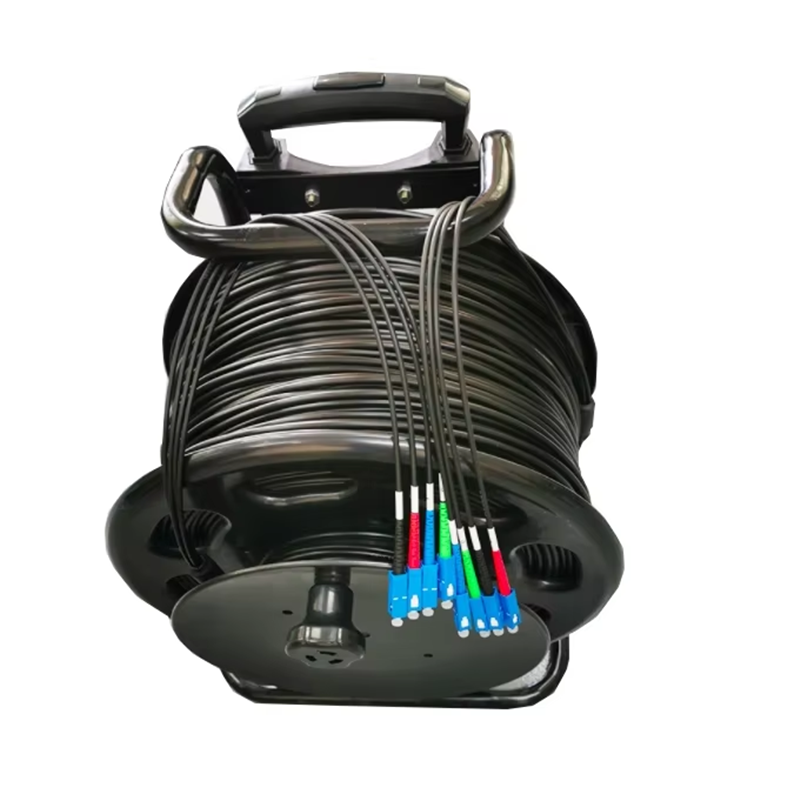 FTTA Lc Tactical Fiber Optic Cable 2Core 4Core 50M 100M 200M Length ...