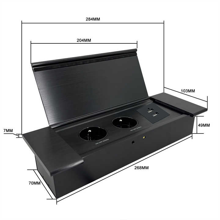 Hidden Power Socket with Flip Cove FR Standard
