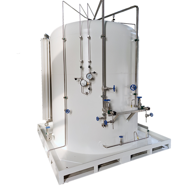 5m3 High Vacuum Cryogenic Liquid Nitrogen Microbulk Tank With Vaporizer ...