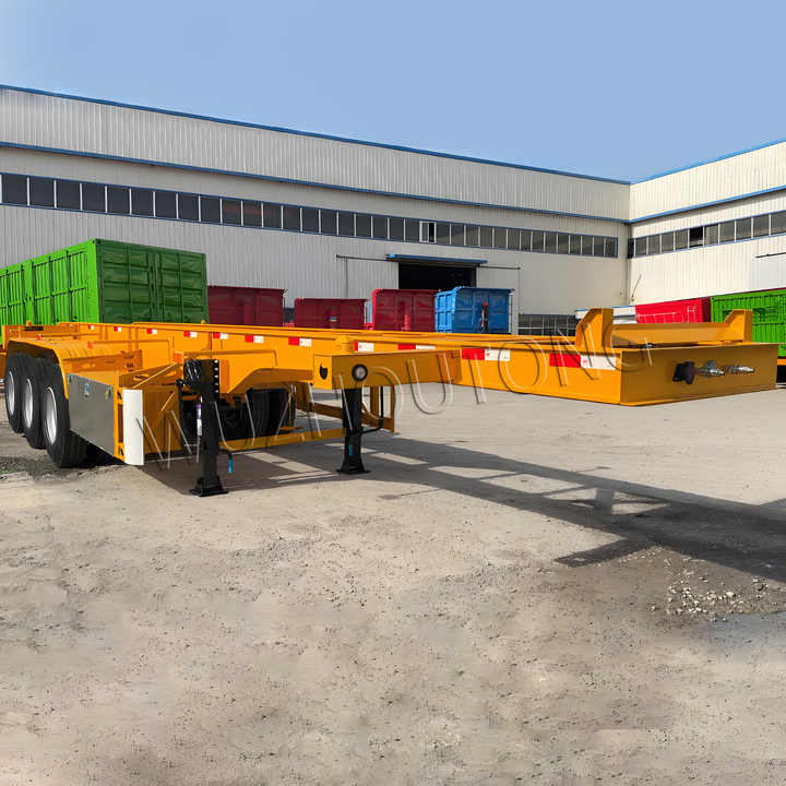 40FT Container Skeleton Semi-Trailer New Steel 2-3-4 Axles 40ton Truck Trailers Saudi Africa ...