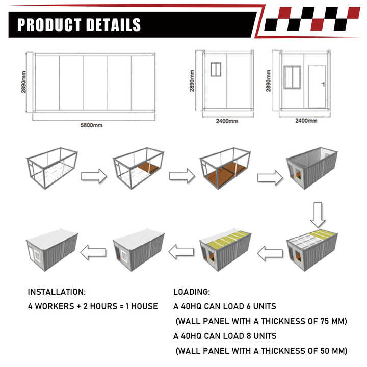 Cammi House Casa Construction Prefabricated Foldable Tiny Home Modular ...