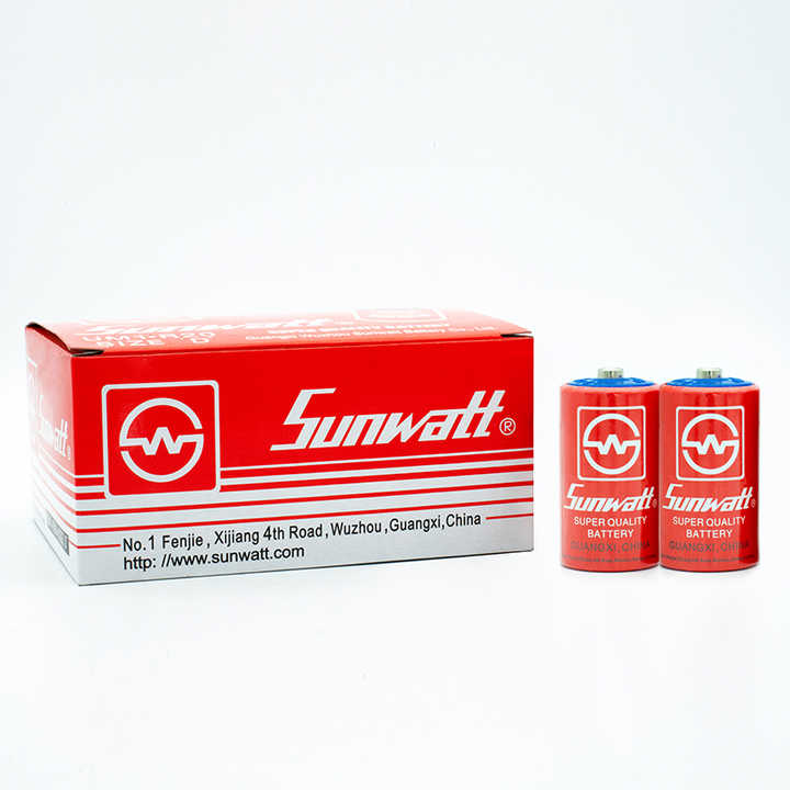 Sunwatt D Size Dry Carbon Zinc Battery 1.5V R20 UM1 D for Home ...