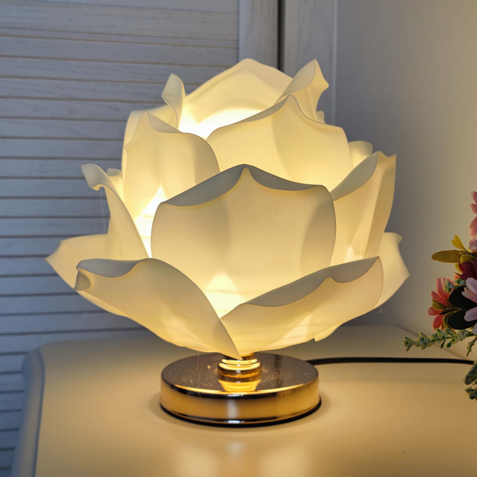 Premium Big Rose Shape Table Light Lotus Style for Dreamy Bedroom and ...