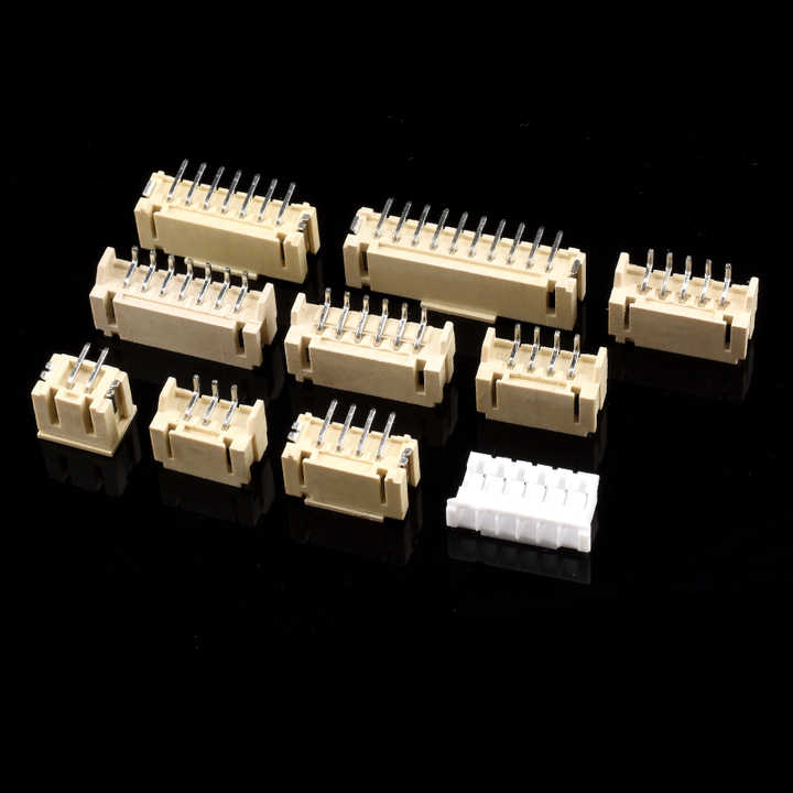 PH2.0 2.0mm Spacing Horizontal Vertical Patch Connector Socket Rubber Shell Plug with Reed ...