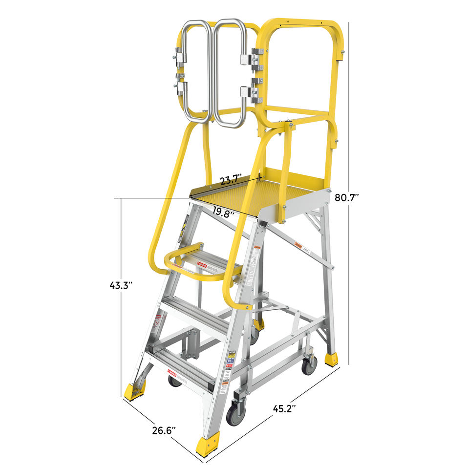 Aluminum Ladder Bench Double Side Ladder Aluminum Durable Heavy Duty ...