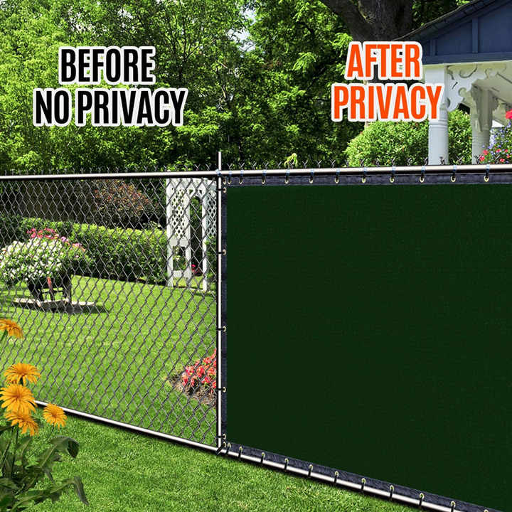 Polyethylene Dark Green Screen Mesh Net Black Mesh Private Fence 6x50ft ...
