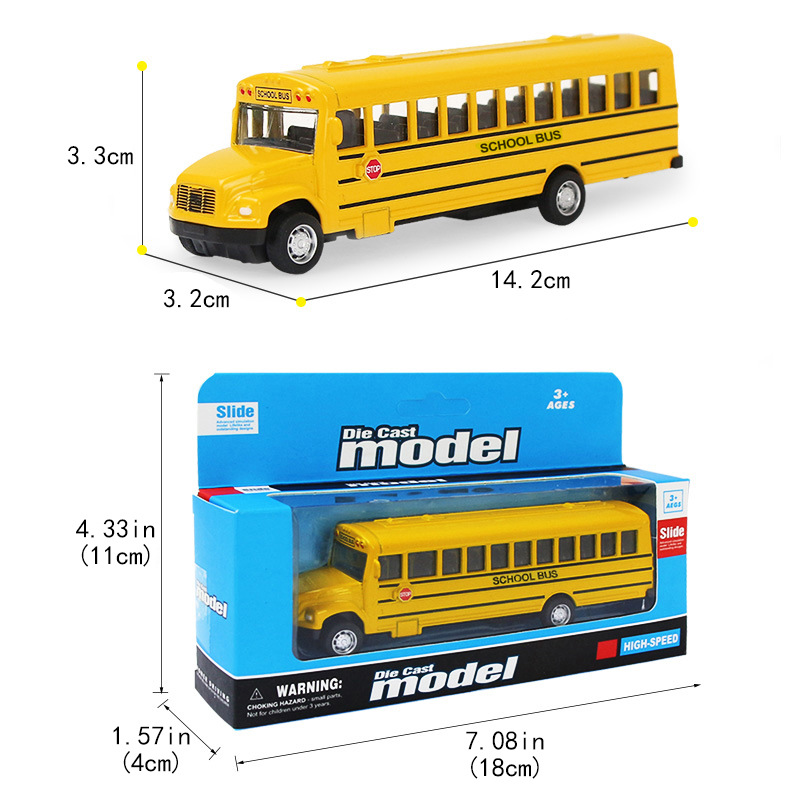 Diecast School Bus Models - Miniature Vehicles for Kids