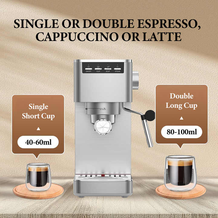 OEM ODM Customized Espresso Coffee Maker With Steamer Compact ...