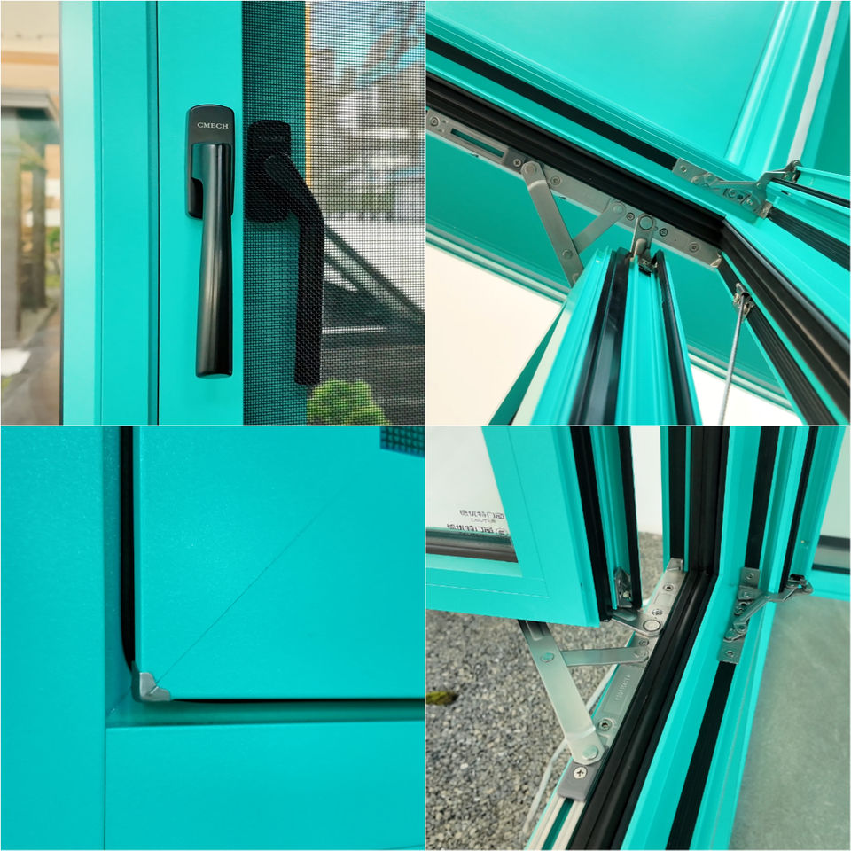 Apartment Project Aluminum Outward Casement Window Thermal Break Low-E ...