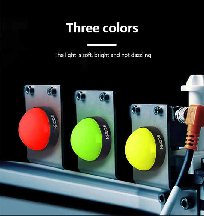 Led Tricolor Warning Light - Hemispherical Red Yellow Green