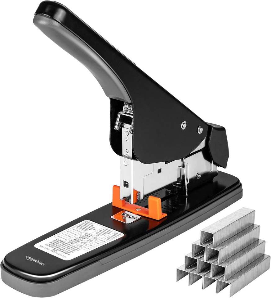 Black 0484 Effortless Heavy Duty Manual Stapler for Office Large ...