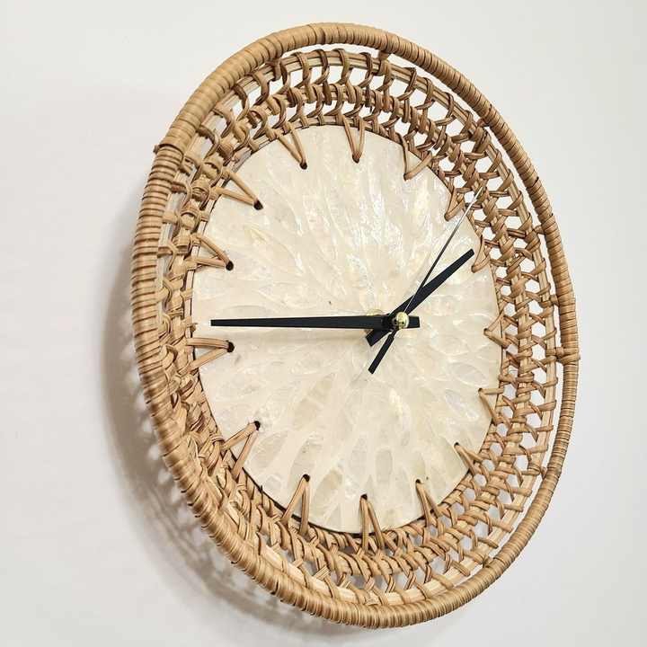 Luxurious New Design Natural Wicker Hanging Clocks Handcrafted Eco ...