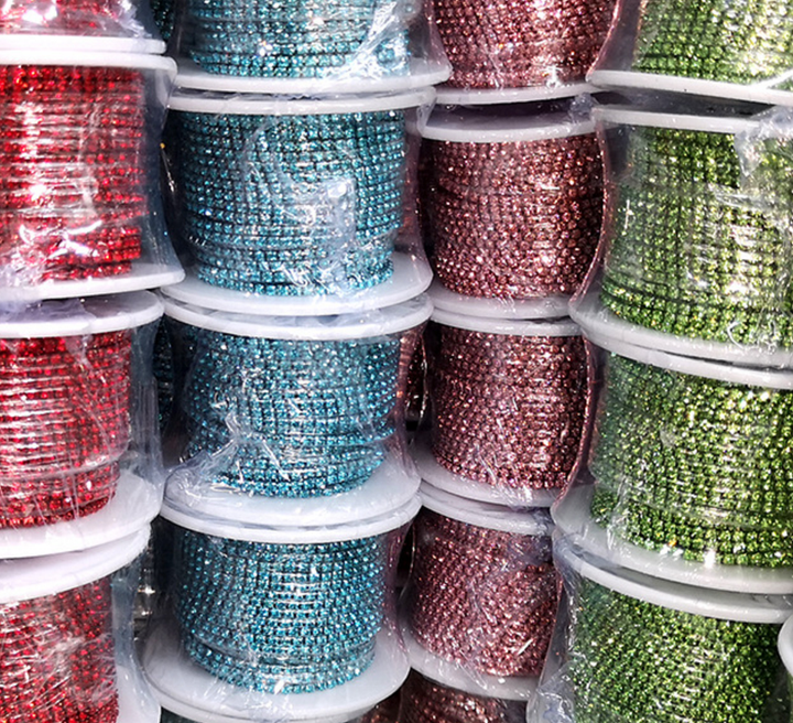 High Quality Brass Claw Chain Rhinestone Trimming Crystal Jewelry ...