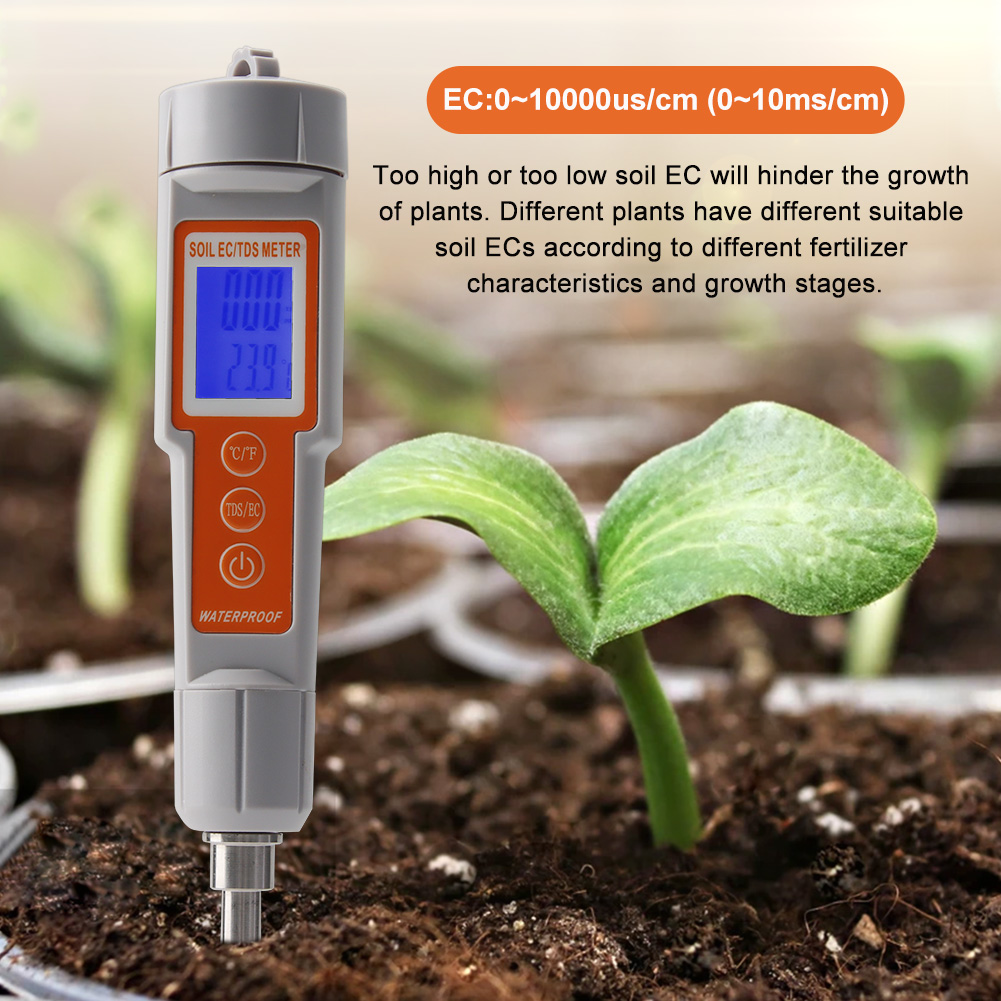 Soil Meter TDS/EC/Temperature Soil Quality Tester for Plant Crop ...