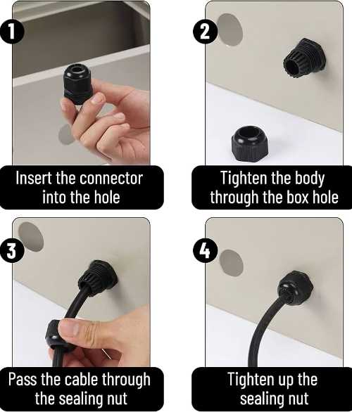 M25 IP68 Black White Nylon Waterproof Cable Gland Lock Nuts
