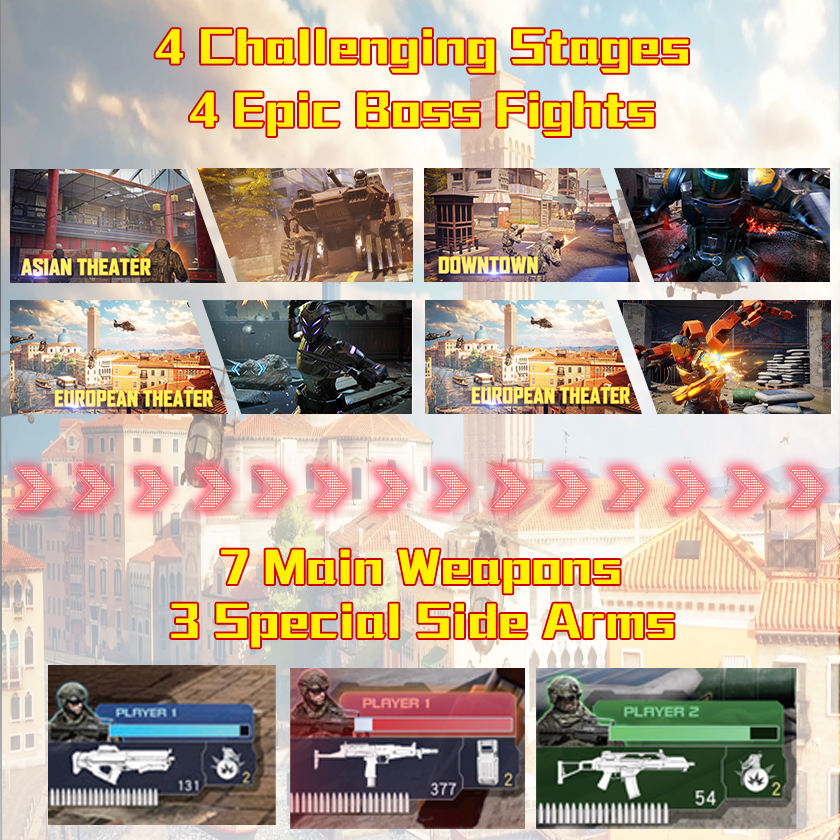 Phantom Vanguard Ce Coin Operated Game Center 2 Players Light Gun ...