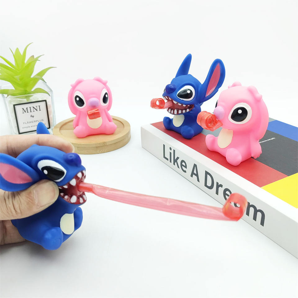Stress-relief Vinyl Squishy Toy with Tongue-Out and Squeaky Sound ...