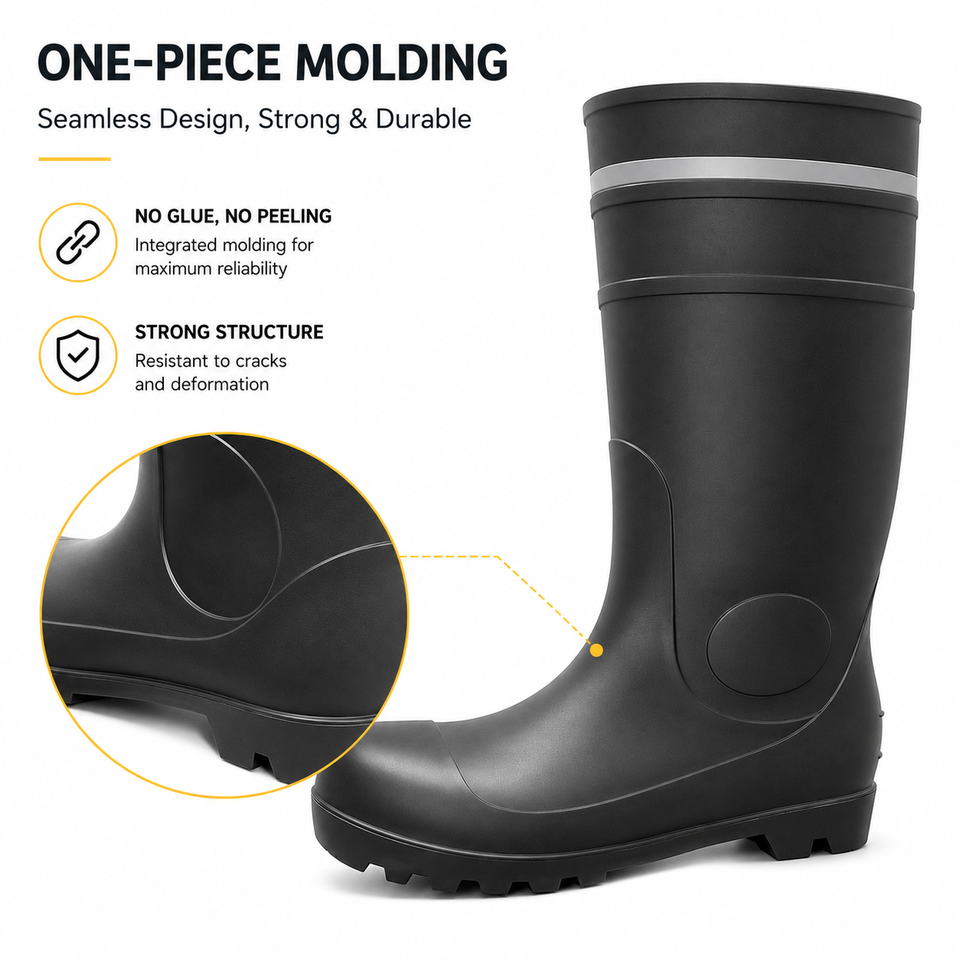 Steel Toe Work Safety Boots Waterproof Anti Static PVC Labor Protection ...