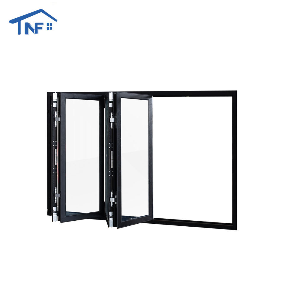 Modern Kitchen 4 Panel Bi-Folding Aluminum Glass Windows | Custom Sizes ...