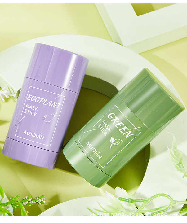 Green Tea Solid Facial Mask English Version Deep Cleaning Smearing Mud ...