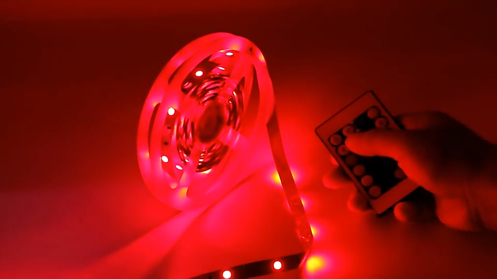 12V RGB LED Strip IR Control - 50000 Hours Indoor Lighting
