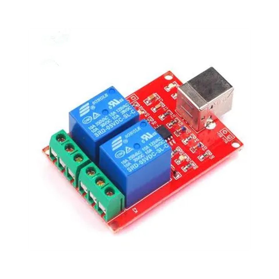 5v free drive usb control switch 2 way relay module computer control ...