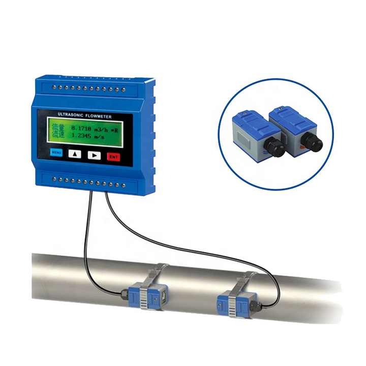 Ultrasonic Water Flow Meter External Mounted Plug-in Split Ultrasonic ...
