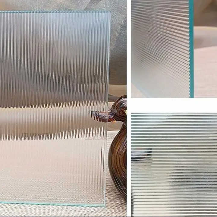 Cut to Size | Ultra Clear Tempered Fluted Glass Safety Patterned Reeded ...