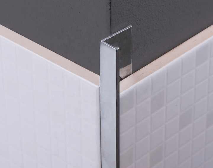 Stainless Steel L-Shaped Tile Edging & Trim by BEAUTRIM