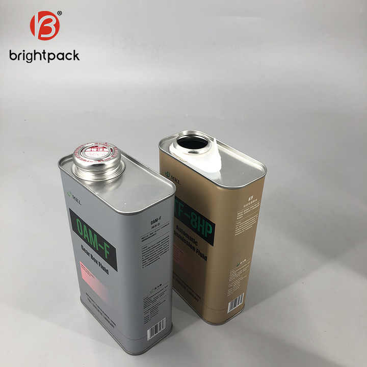 1 Liter Metal Rectangular Cans with Lids for Olive Oil
