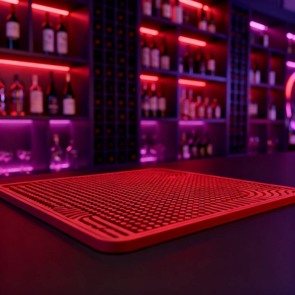TTX Custom Rubber Bar Rail Mat with LOGO Custom Bar Runner Mats Food ...
