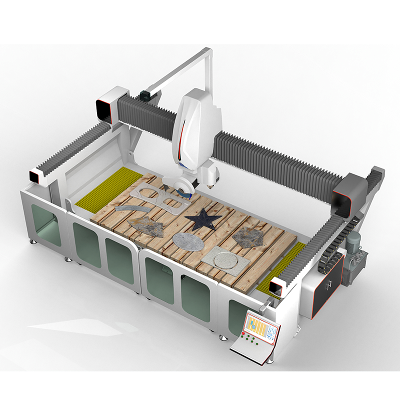 Mingke 5 Axis CNC Bridge Saw Stone Cutting Machine with Motor & PLC for ...