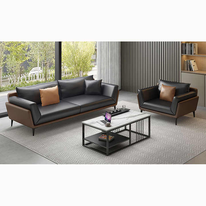 Modern Rest Area Partition Leather Sofa for Business Visitors ...