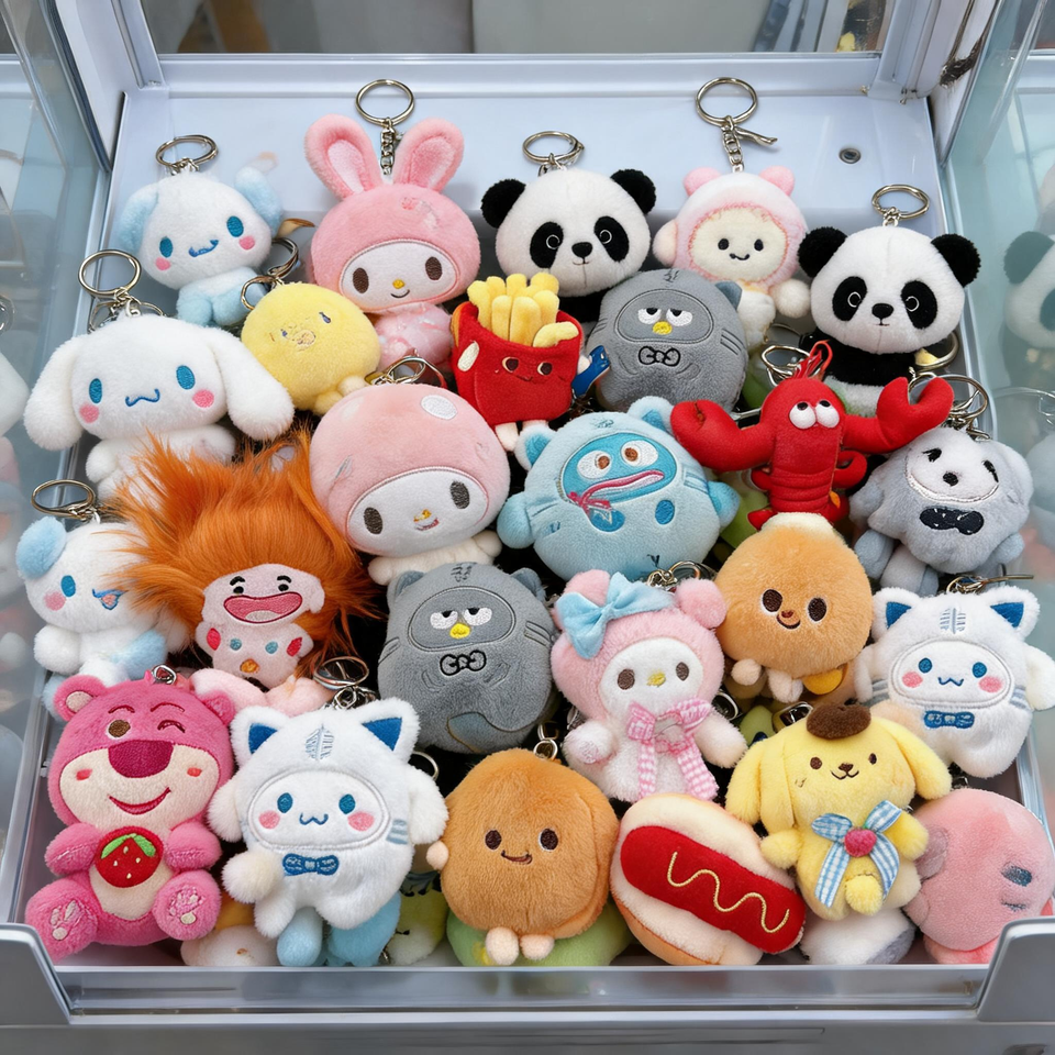 Verified Factory 100+ Styles Kawaii Mini Animal Plush Keychain Safety ...