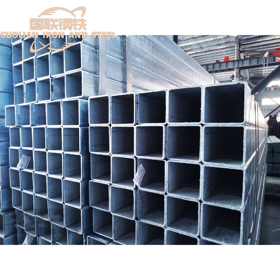 Gi Rectangular Square Tube Hollow Section Carbon Steel Pipe Galvanized ...