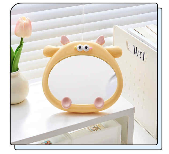 Hot Sale Plastic Cute Cosmetic Desktop Mirror with Phone Support Small ...