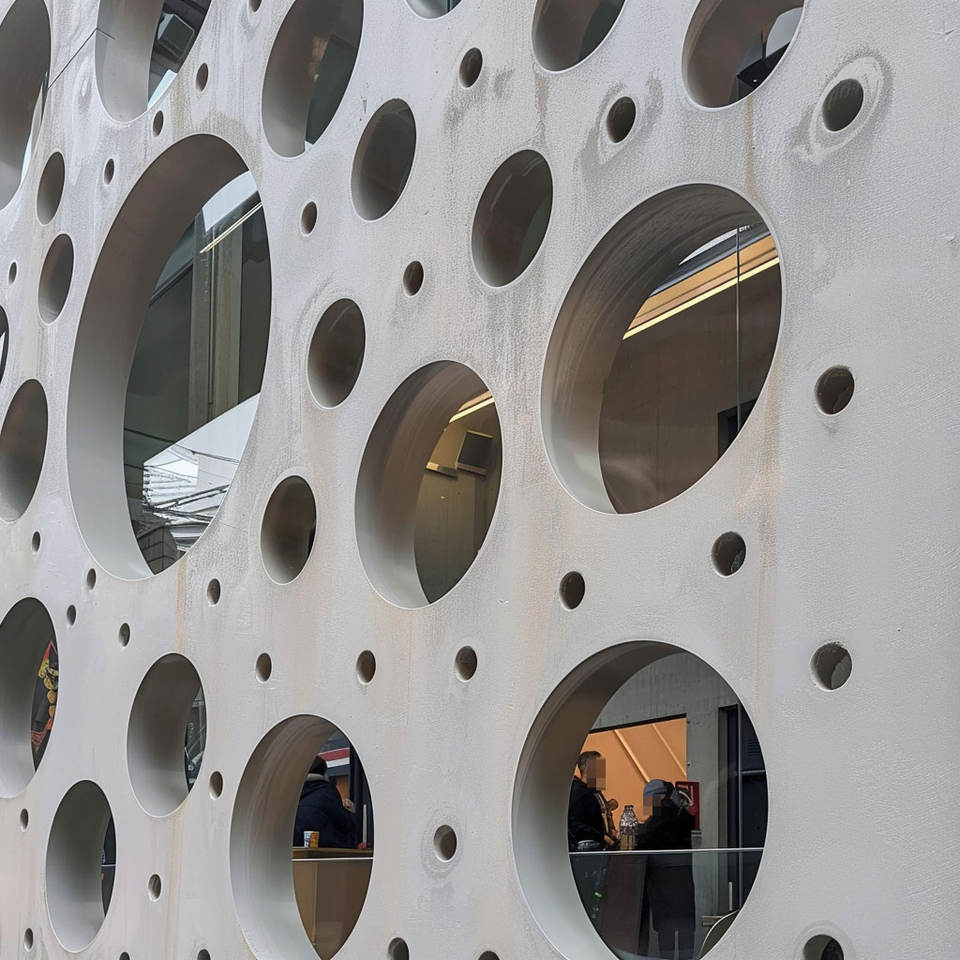 Custom GRC Fiber Cement Perforated Wall Facade Panels - Durable, Eco ...