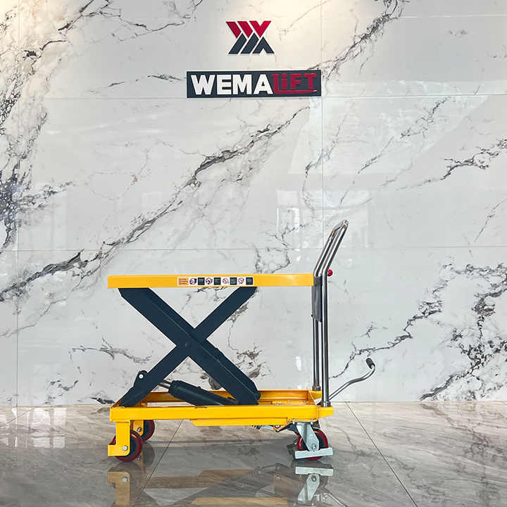 Small Hydraulic Manual Lift Trolley Lifting Platform Hand Hydraulic ...