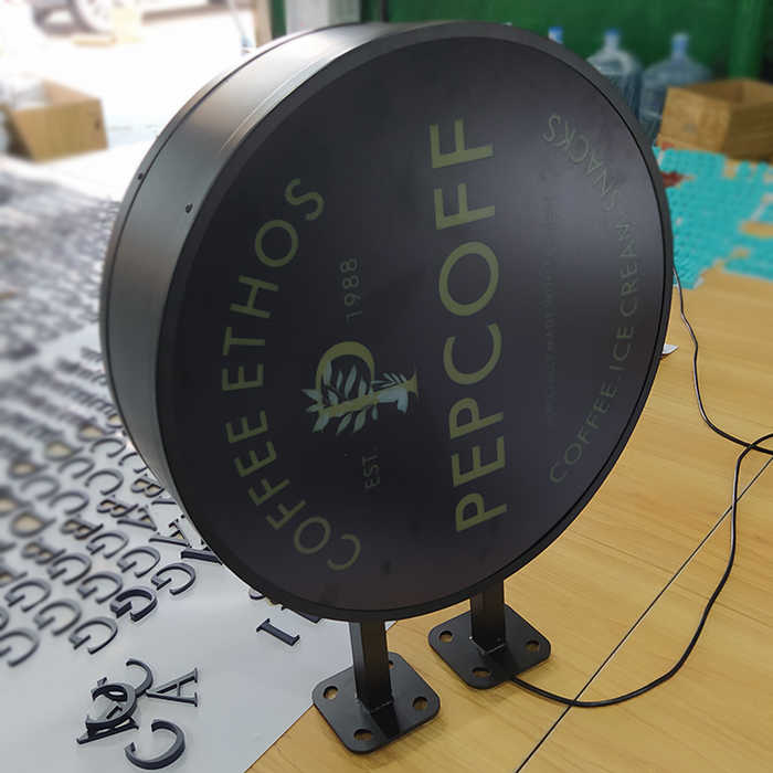 Waterproof LED Acrylic Circle Advertising Logo Lightbox