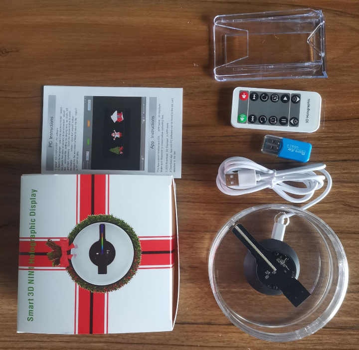 3d Hologram Fan Hologram Desktop 25cm 32cm 13cm Display 3d Sync Splicing Advertising Hd Video ...