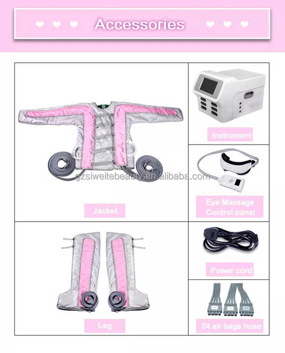 Lymphatic Drainage Pressotherapy Massage Machine With Jacket and Pants ...