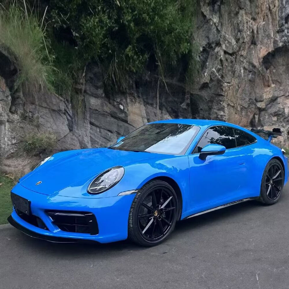 Shark Blue PET Gloss Car Vinyl Wrap 1.52*18m - Durable, Self-Adhesive ...