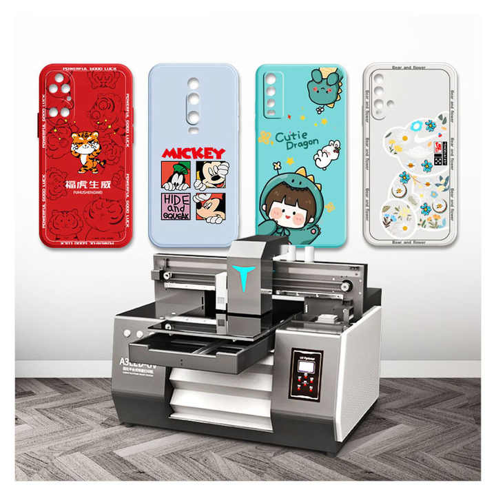 Desktop Digital Flatbed A3 UV Mobile Cover Printer