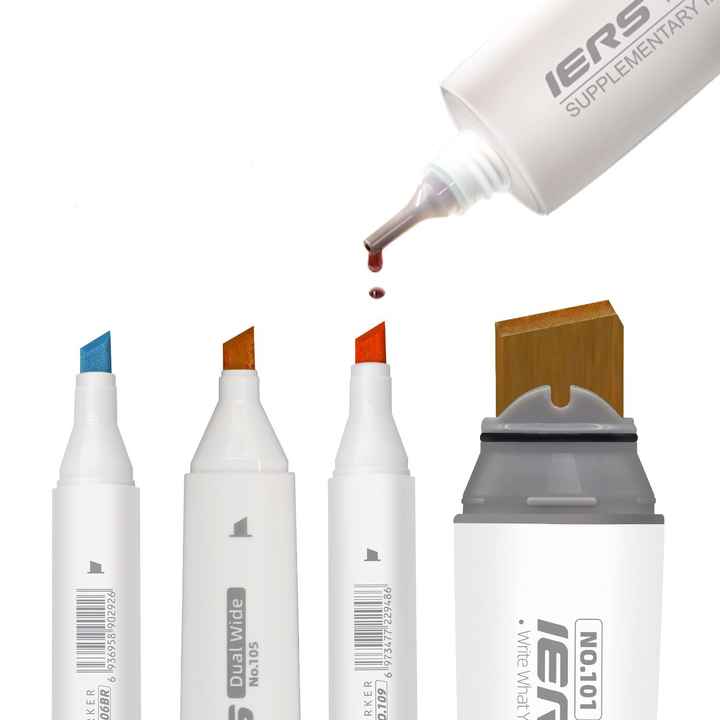 IERS 300 Colors Acrylic Pen Ink Painting 25ml Single Marker Refill ...