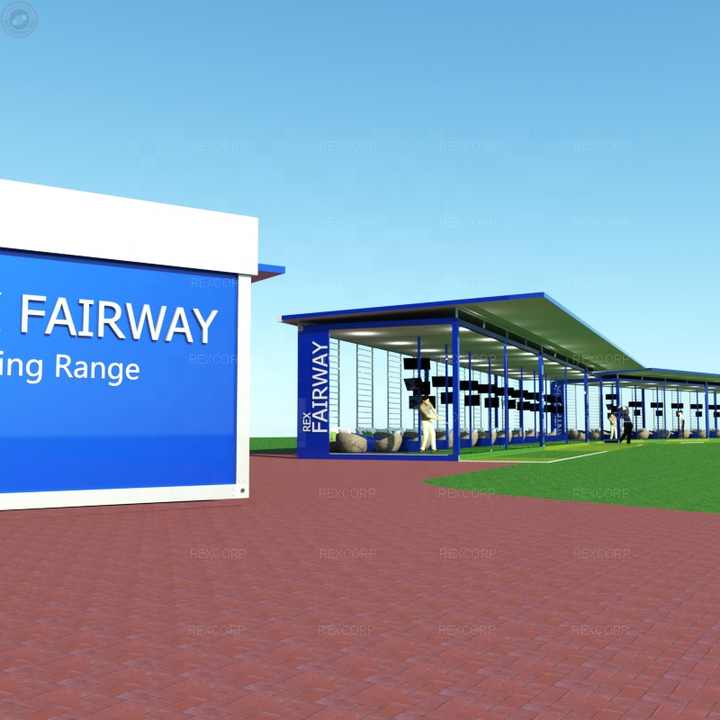 Outdoor Independent Container Modular Golf Driving Range