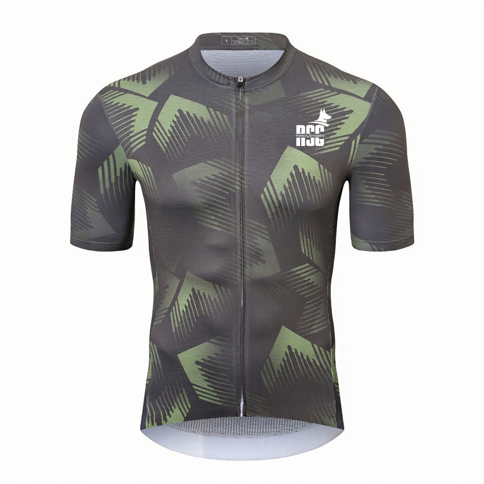 Custom Men's Short-sleeved Mesh Cycling Jersey Italian Fabric YKK ...