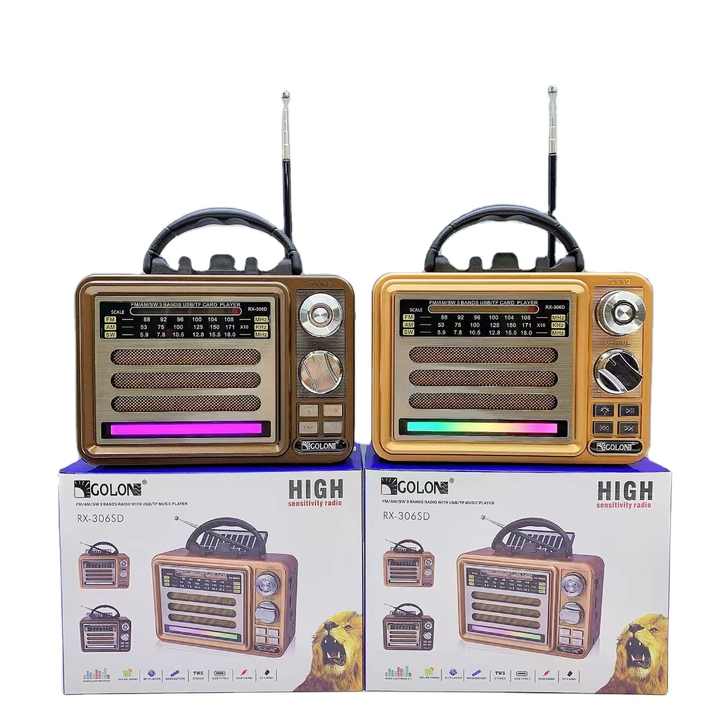 USB DC Charge Retro Radio AM FM SW Band RX-075SD Golon