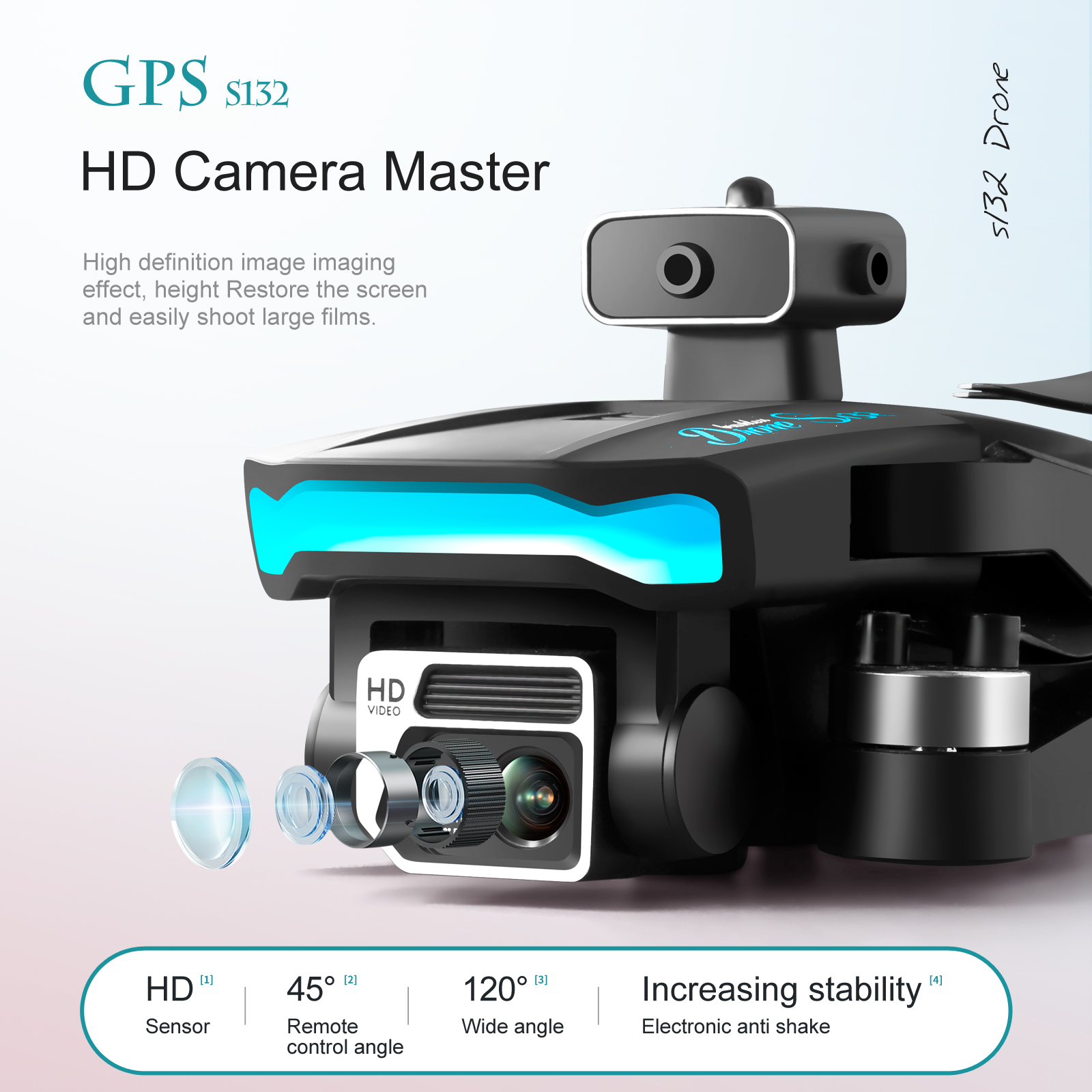 S132 RC Drone GPS with 8K Camera - 5G WIFI & Obstacle Avoidance