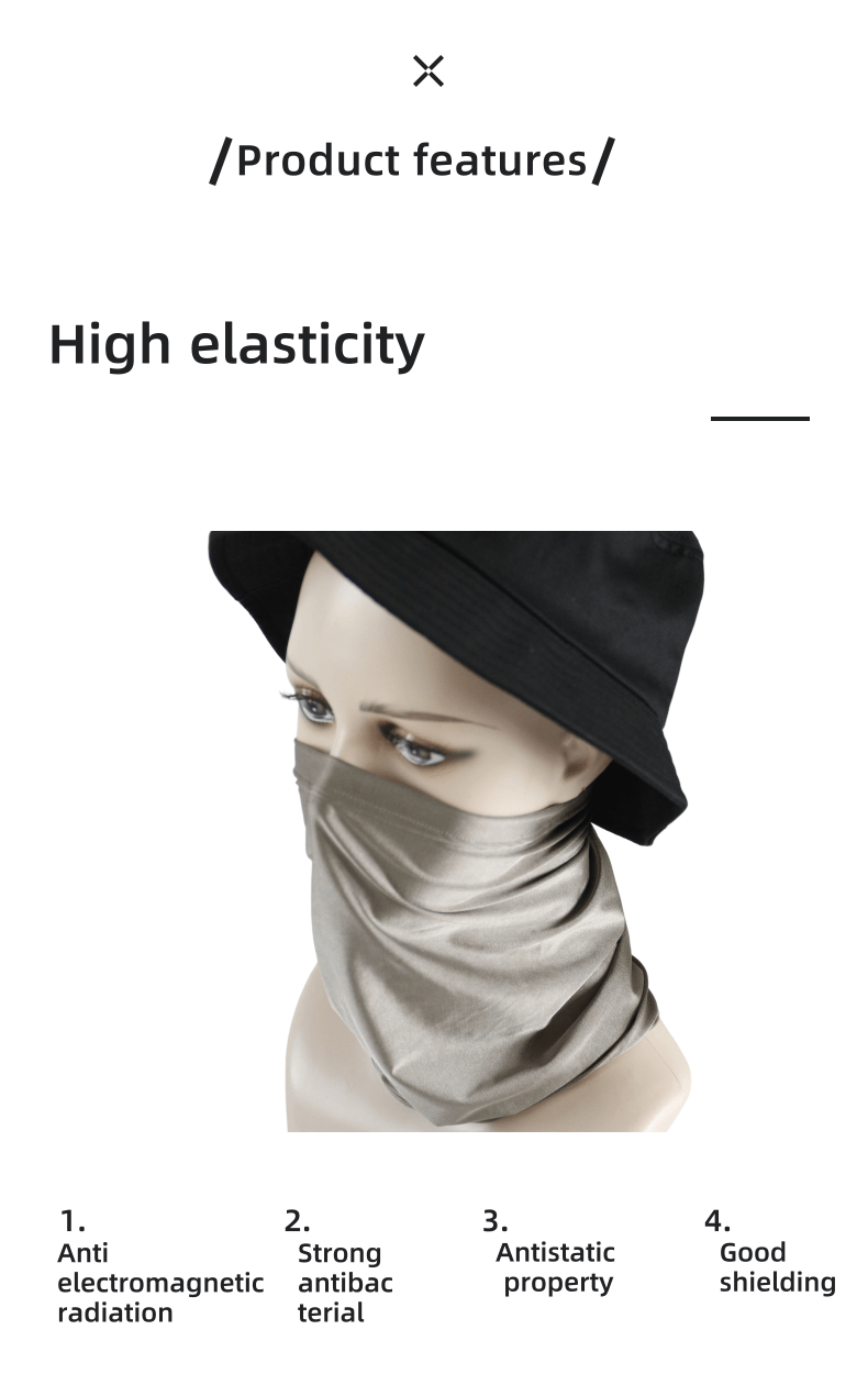 Whole Sale Silver Fiber Fabric 5g Protection Shielding Emf Mask ...